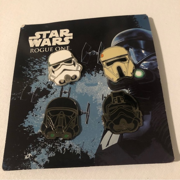 Disney | Other | Disneyland Hong Kong Star Wars Rogue One Helmet 4 Pin ...